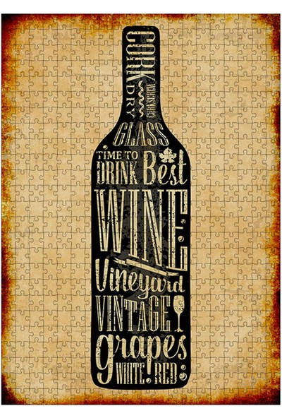 Tablomega Ahşap Mdf Puzzle Yapboz şarap Temalı Tablo 500 Parça 50*70 cm Tablomega Ahşap Mdf Puzzle Yapboz şarap Temalı Tablo 500 Parça 50*70 cm
