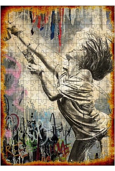 Tablomega Ahşap Mdf Puzzle Yapboz Boyacı Kız 255 Parça 35*50 cm