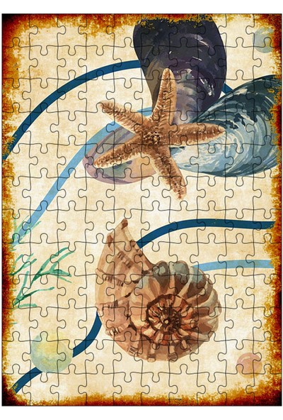 Tablomega Ahşap Mdf Puzzle Yapboz Deniz Yıldızı ve Istiridye 120 Parça 25*35 cm Tablomega Ahşap Mdf Puzzle Yapboz Deniz Yıldızı ve Istiridye 120 Parça 25*35 cm