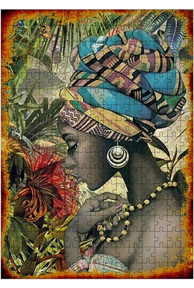 Tablomega Ahşap Mdf Puzzle Yapboz Afrikalı Kadın ve Çiçek 255 Parça 35*50 cm Tablomega Ahşap Mdf Puzzle Yapboz Afrikalı Kadın ve Çiçek 255 Parça 35*50 cm