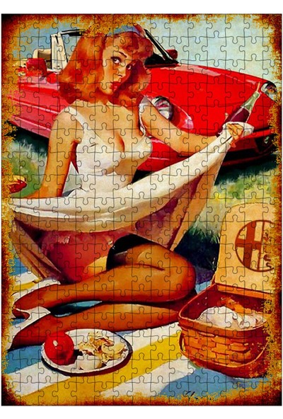 Tablomega Ahşap Mdf Puzzle Yapboz Piknik Yapan Pin Up Kızı 255 Parça 35*50 cm Tablomega Ahşap Mdf Puzzle Yapboz Piknik Yapan Pin Up Kızı 255 Parça 35*50 cm