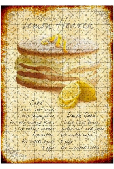 Tablomega Ahşap Mdf Puzzle Yapboz Limon Cenneti 500 Parça 50*70 cm