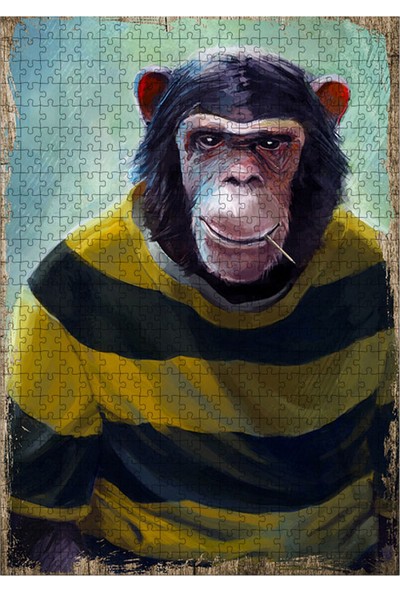 Tablomega Ahşap Mdf Puzzle Yapboz Sempatik Maymun 500 Parça 50*70 cm