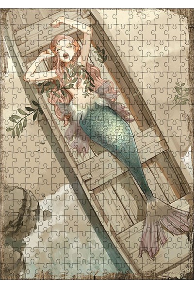 Tablomega Ahşap Mdf Puzzle Yapboz Deniz Kızı 255 Parça 35*50 cm