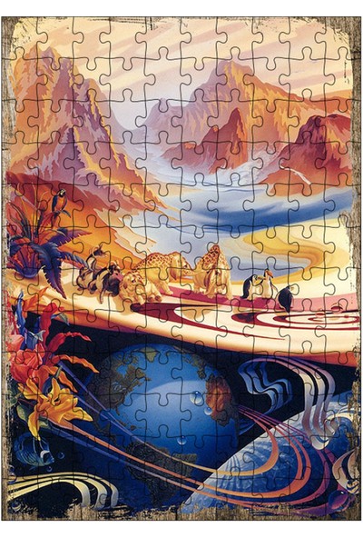 Tablomega Ahşap Mdf Puzzle Yapboz Soyut Dünya 120 Parça 25*35 cm Tablomega Ahşap Mdf Puzzle Yapboz Soyut Dünya 120 Parça 25*35 cm