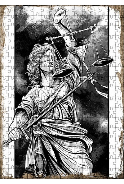 Tablomega Ahşap Mdf Puzzle Yapboz Adalet Terazisi 255 Parça 35*50 cm