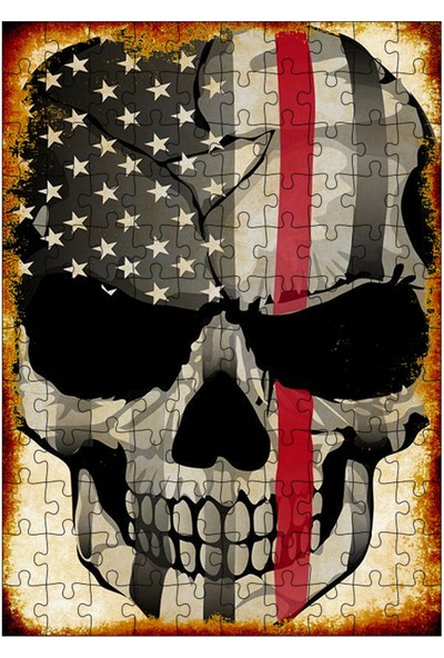 Tablomega Ahşap Mdf Puzzle Yapboz Amerikal Iskelet 120 Parça 25*35 cm