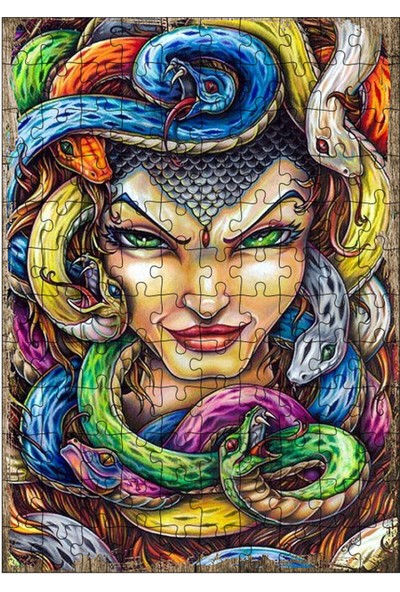 Tablomega Ahşap Mdf Puzzle Yapboz Medusa 120 Parça 25*35 cm
