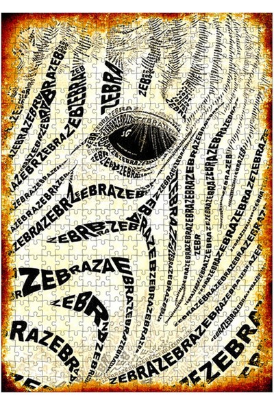 Tablomega Ahşap Mdf Puzzle Yapboz nostaljik Zebra Görseli 500 Parça 50*70 cm Tablomega Ahşap Mdf Puzzle Yapboz nostaljik Zebra Görseli 500 Parça 50*70 cm