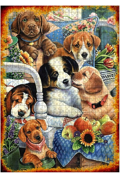 Tablomega Ahşap Mdf Puzzle Yapboz Yavru Köpekler 500 Parça 50*70 cm Tablomega Ahşap Mdf Puzzle Yapboz Yavru Köpekler 500 Parça 50*70 cm