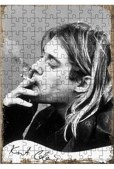 Tablomega Ahşap Mdf Puzzle Yapboz Nirvana Kurt Cobain 120 Parça 25*35 cm