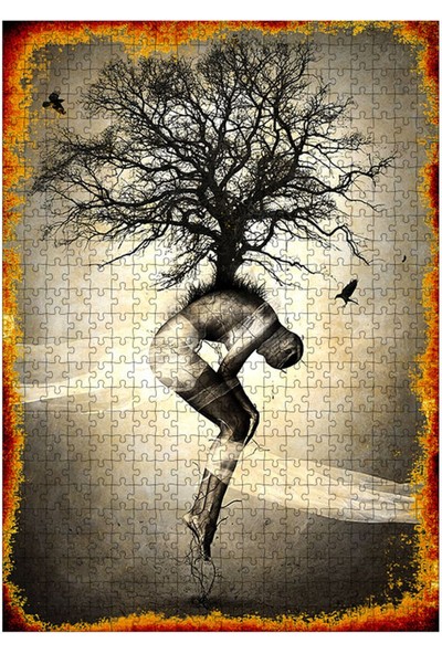 Tablomega Ahşap Mdf Puzzle Yapboz Siyah Beyaz Soyut Fotoğraf 500 Parça 50*70 cm