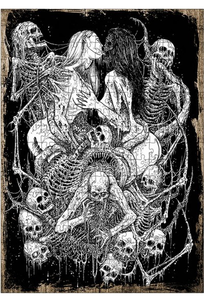 Tablomega Ahşap Mdf Puzzle Yapboz Iskeletler 255 Parça 35*50 cm