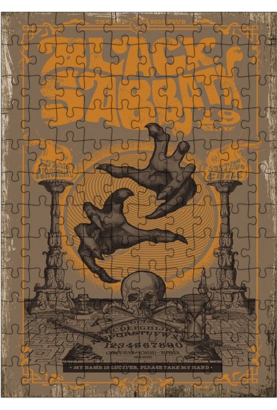 Tablomega Ahşap Mdf Puzzle Yapboz Black Sabbath Afiş 120 Parça 25*35 cm