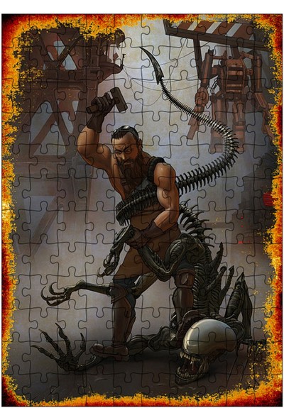 Tablomega Ahşap Mdf Puzzle Yapboz  komik Nalbant 120 Parça 25*35 cm