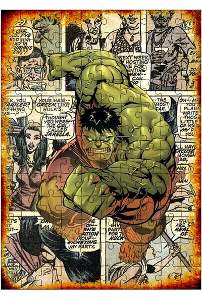 Tablomega Ahşap Mdf Puzzle Yapboz Duvar Tablosu Hulk 120 Parça 25*35 cm Tablomega Ahşap Mdf Puzzle Yapboz Duvar Tablosu Hulk 120 Parça 25*35 cm