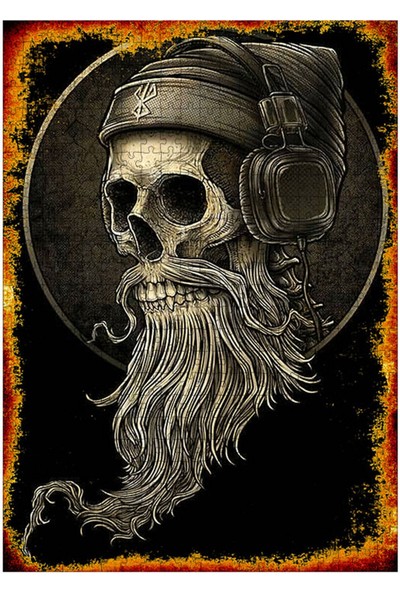 Tablomega Ahşap Mdf Puzzle Yapboz Müzik Dinleyen Kuru Kafa 500 Parça 50*70 cm Tablomega Ahşap Mdf Puzzle Yapboz Müzik Dinleyen Kuru Kafa 500 Parça 50*70 cm