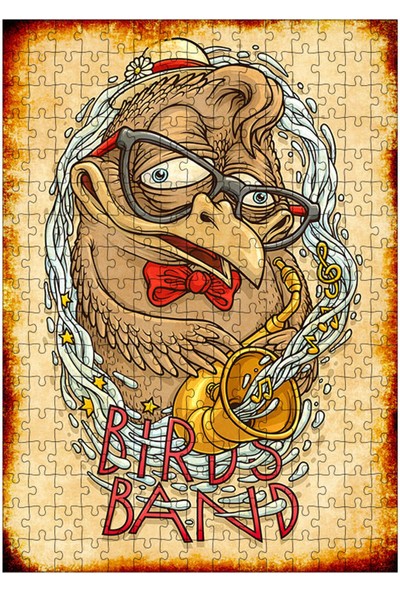 Tablomega Ahşap Mdf Puzzle Yapboz Saksafoncu Kuş 255 Parça 35*50 cm