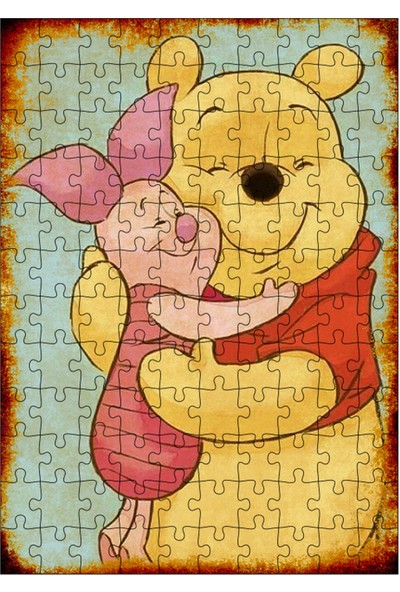 Tablomega Ahşap Mdf Puzzle Yapboz Winnie The Pooh 120 Parça 25*35 cm