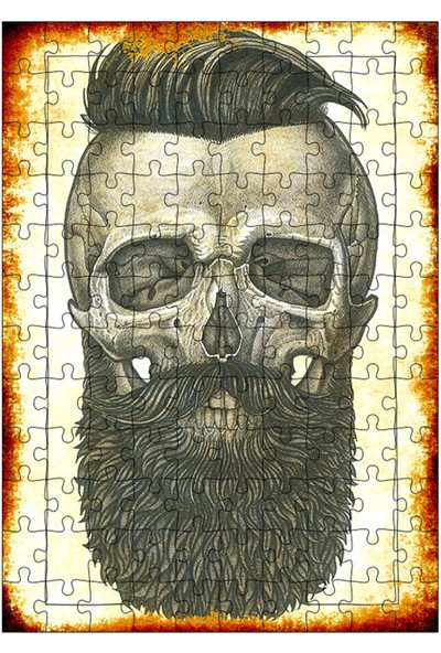 Tablomega Ahşap Mdf Puzzle Yapboz Sakallı Kurukafa 120 Parça 25*35 cm