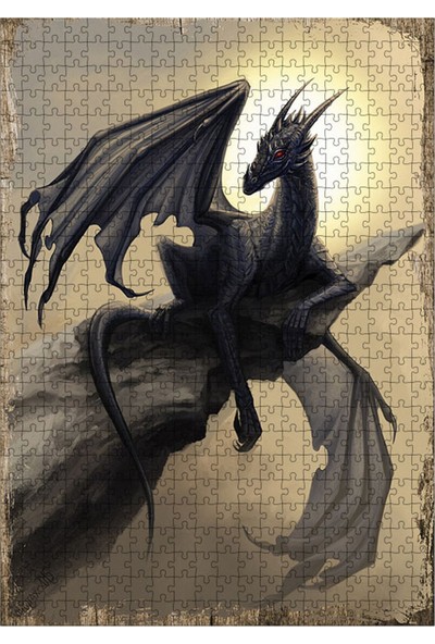 Tablomega Ahşap Mdf Puzzle Yapboz Uçan Ejderha 500 Parça 50*70 cm