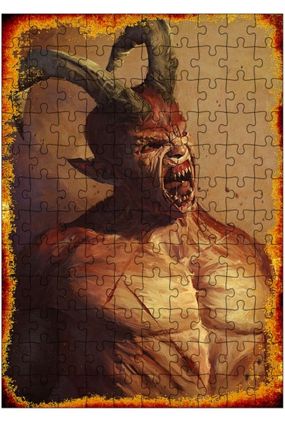 Tablomega Ahşap Mdf Puzzle Yapboz Şeytan 120 Parça 25*35 cm