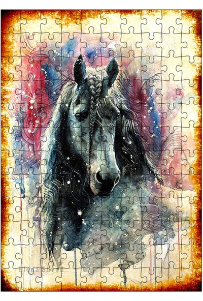 Tablomega Ahşap Mdf Puzzle Yapboz Duvar Tablosu Örgülü At 120 Parça 25*35 cm Tablomega Ahşap Mdf Puzzle Yapboz Duvar Tablosu Örgülü At 120 Parça 25*35 cm