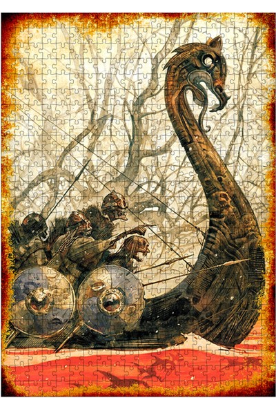 Tablomega Ahşap Mdf Puzzle Yapboz Hayalet Vikingler 500 Parça 50*70 cm