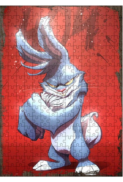 Tablomega Ahşap Mdf Puzzle Yapboz Kavgacı Tavşan 255 Parça 35*50 cm