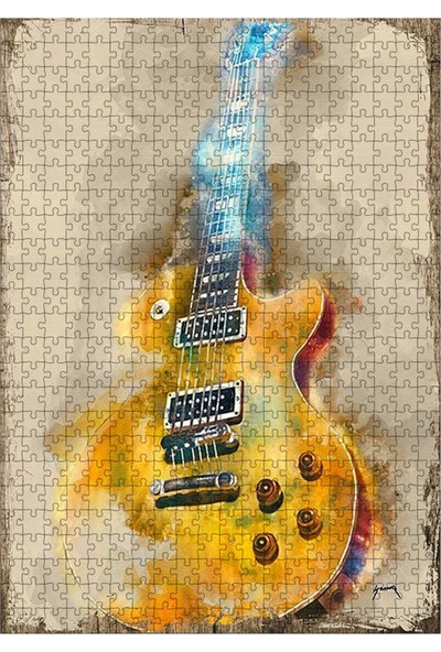 Tablomega Ahşap Mdf Puzzle Yapboz Sarı Gitar 500 Parça 50*70 cm Tablomega Ahşap Mdf Puzzle Yapboz Sarı Gitar 500 Parça 50*70 cm