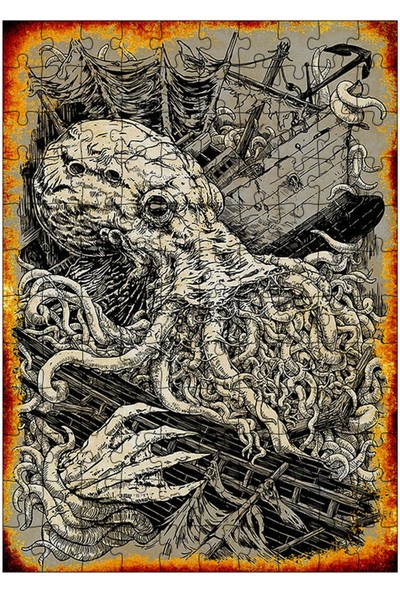 Tablomega Ahşap Mdf Puzzle Yapboz Cthulhu 120 Parça 25*35 cm Tablomega Ahşap Mdf Puzzle Yapboz Cthulhu 120 Parça 25*35 cm