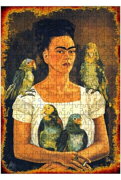 Tablomega Ahşap Mdf Puzzle Yapboz Papağanlı Frida Kahlo 255 Parça 35*50 cm Tablomega Ahşap Mdf Puzzle Yapboz Papağanlı Frida Kahlo 255 Parça 35*50 cm