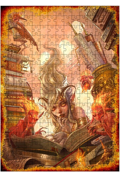 Tablomega Ahşap Mdf Puzzle Yapboz Büyücü Kadın 255 Parça 35*50 cm