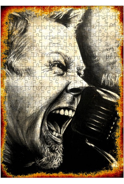 Tablomega Ahşap Mdf Puzzle Yapboz Metallica'nın Solisti 255 Parça 35*50 cm Tablomega Ahşap Mdf Puzzle Yapboz Metallica'nın Solisti 255 Parça 35*50 cm