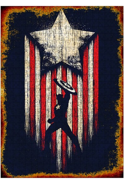 Tablomega Ahşap Mdf Puzzle Yapboz Kaptan Amerika 500 Parça 50*70 cm