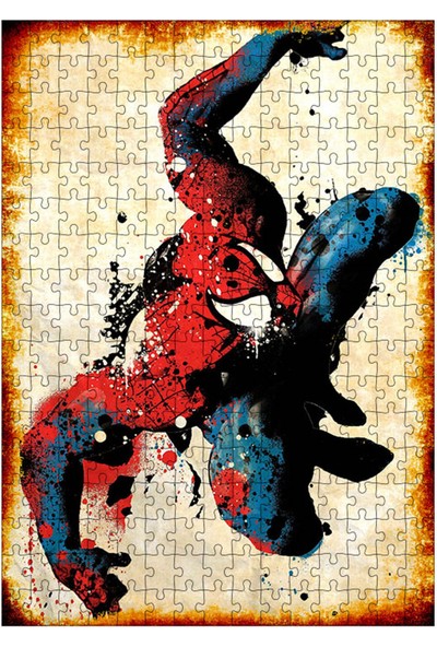 Tablomega Ahşap Mdf Puzzle Yapboz Nostaljik Örümcek Adam 255 Parça 35*50 cm