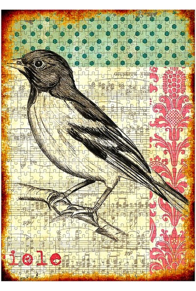 Tablomega Ahşap Mdf Puzzle Yapboz Daldaki Serçe Notalar Kart Postal 500 Parça 50*70 cm Tablomega Ahşap Mdf Puzzle Yapboz Daldaki Serçe Notalar Kart Postal 500 Parça 50*70 cm