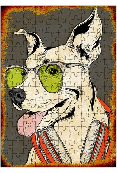 Tablomega Ahşap Mdf Puzzle Yapboz Gözlüklü Köpek 120 Parça 25*35 cm Tablomega Ahşap Mdf Puzzle Yapboz Gözlüklü Köpek 120 Parça 25*35 cm