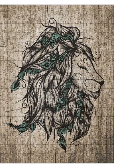 Tablomega Ahşap Mdf Puzzle Yapboz Karakalem Aslan 255 Parça 35*50 cm Tablomega Ahşap Mdf Puzzle Yapboz Karakalem Aslan 255 Parça 35*50 cm