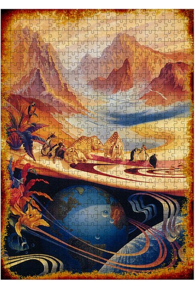 Tablomega Ahşap Mdf Puzzle Yapboz Hayvanlar Alemi 500 Parça 50*70 cm Tablomega Ahşap Mdf Puzzle Yapboz Hayvanlar Alemi 500 Parça 50*70 cm