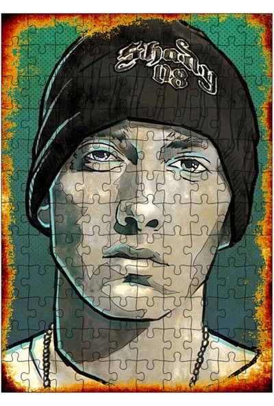 Tablomega Ahşap Mdf Puzzle Yapboz Eminem 120 Parça 25*35 cm