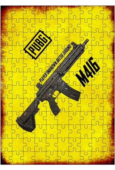 Tablomega Ahşap Mdf Puzzle Yapboz Pubg M416 120 Parça 25*35 cm