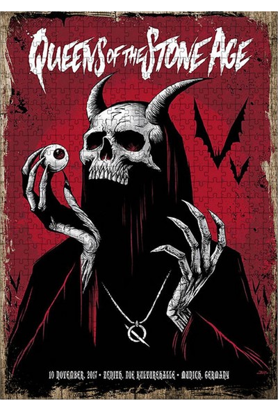 Tablomega Ahşap Mdf Puzzle Yapboz Korkutucu Iskelet 500 Parça 50*70 cm