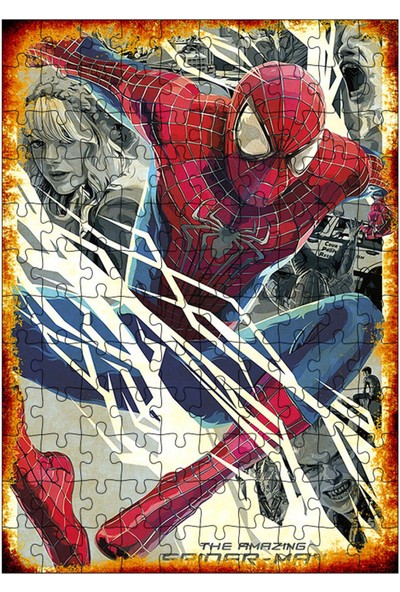 Tablomega Ahşap Mdf Puzzle Yapboz Örümcek Adam 120 Parça 25*35 cm