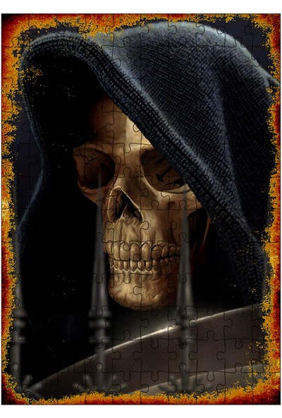 Tablomega Ahşap Mdf Puzzle Yapboz Azrail Iskelet 120 Parça 25*35 cm