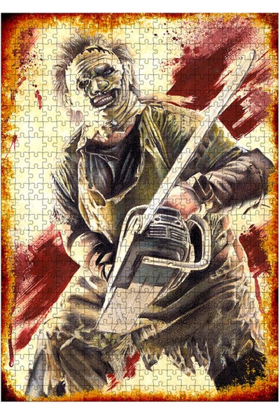 Tablomega Ahşap Mdf Puzzle Yapboz Teksas Testere Katili 500 Parça 50*70 cm