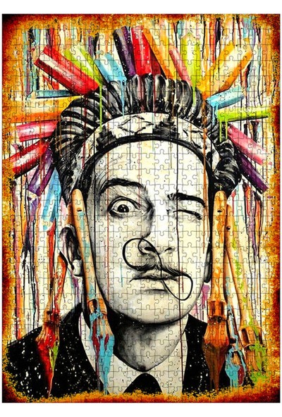 Tablomega Ahşap Mdf Puzzle Yapboz Renk  salvador Dali 500 Parça 50*70 cm