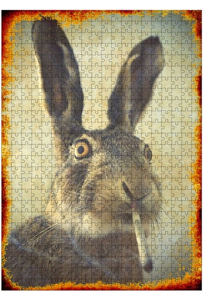 Tablomega Ahşap Mdf Puzzle Yapboz Sigara Içen Tavşan 500 Parça 50*70 cm Tablomega Ahşap Mdf Puzzle Yapboz Sigara Içen Tavşan 500 Parça 50*70 cm