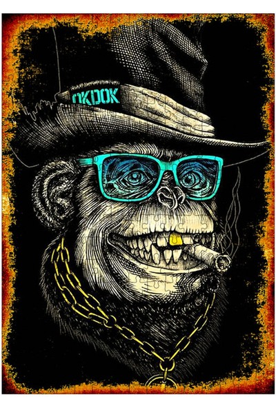 Tablomega Ahşap Mdf Puzzle Yapboz Rapçi Goril 255 Parça 35*50 cm