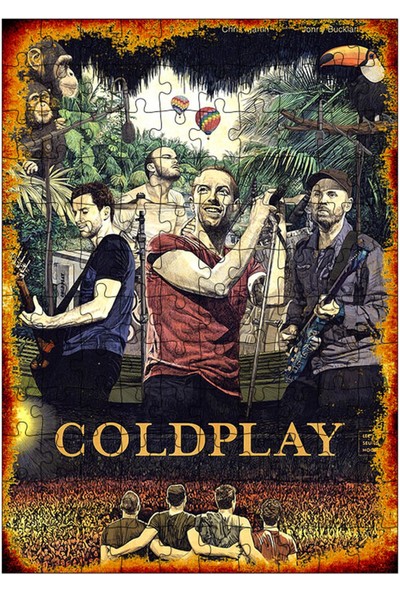 Tablomega Ahşap Mdf Puzzle Yapboz Coldplay Afişi 120 Parça 25*35 cm